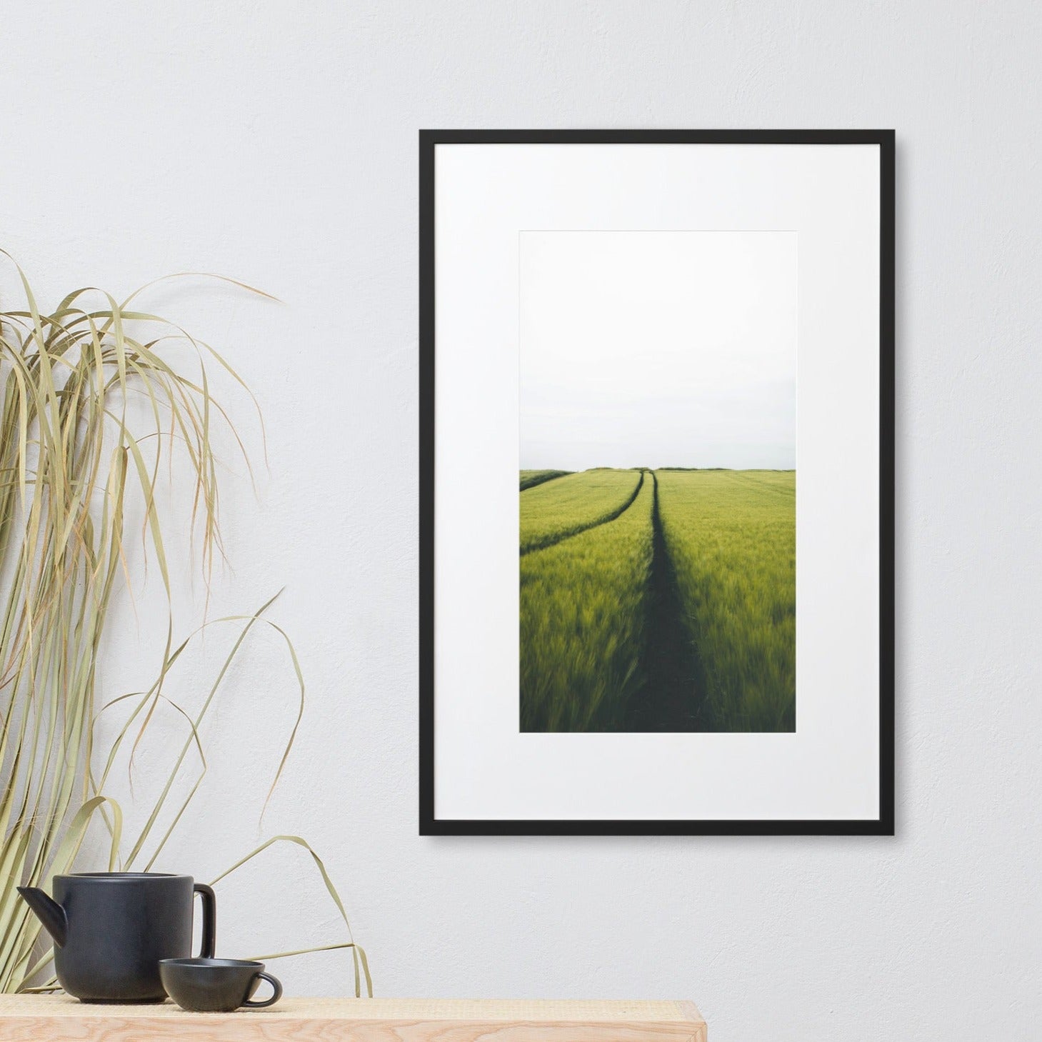 Poster mit Passepartout | Gerstenfeld, Landschaft Wandbilder | artlia ...